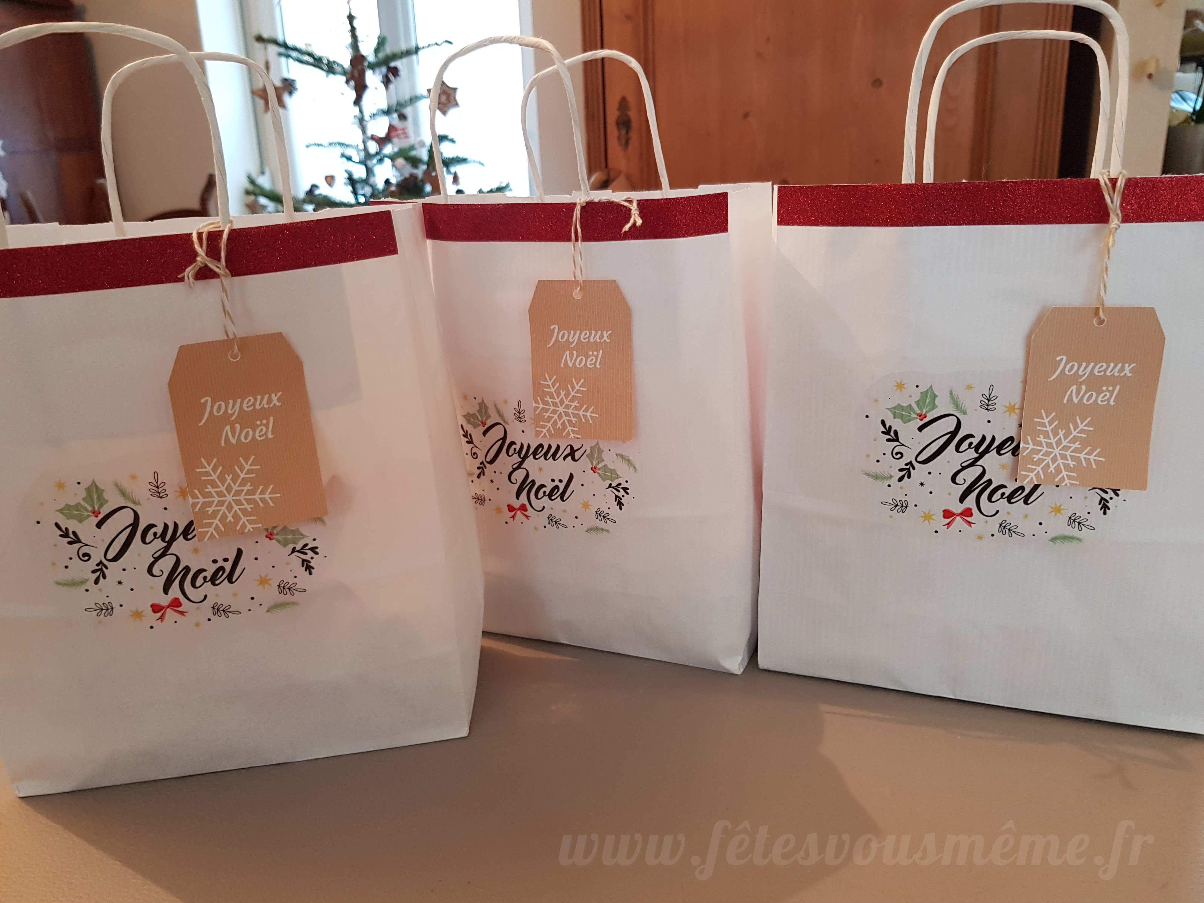Sacs papier kraft blanc - Sacs Cadeaux • Boutique Fêtes vous même