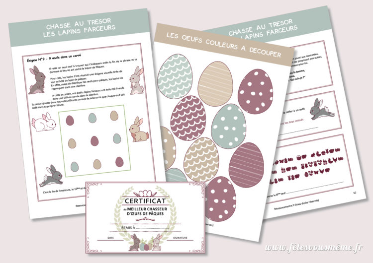 Kit chasse au trésor de pâques - Les lapins farceurs