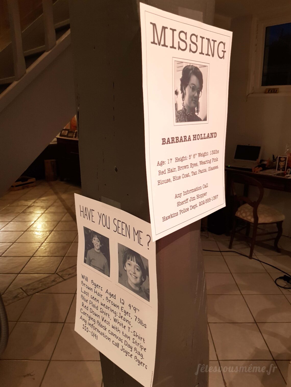 Affichette A4 x2 Missing - Stranger Things - Boutique Fêtes vous même
